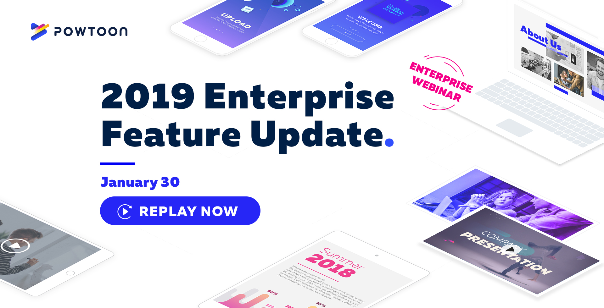 Enterprise Feature Update Webinar (Q1 2019) - Powtoon Labs